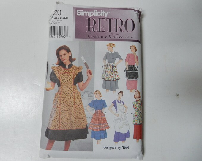 Simplicity 8720 Retro Apron Pattern - Etsy