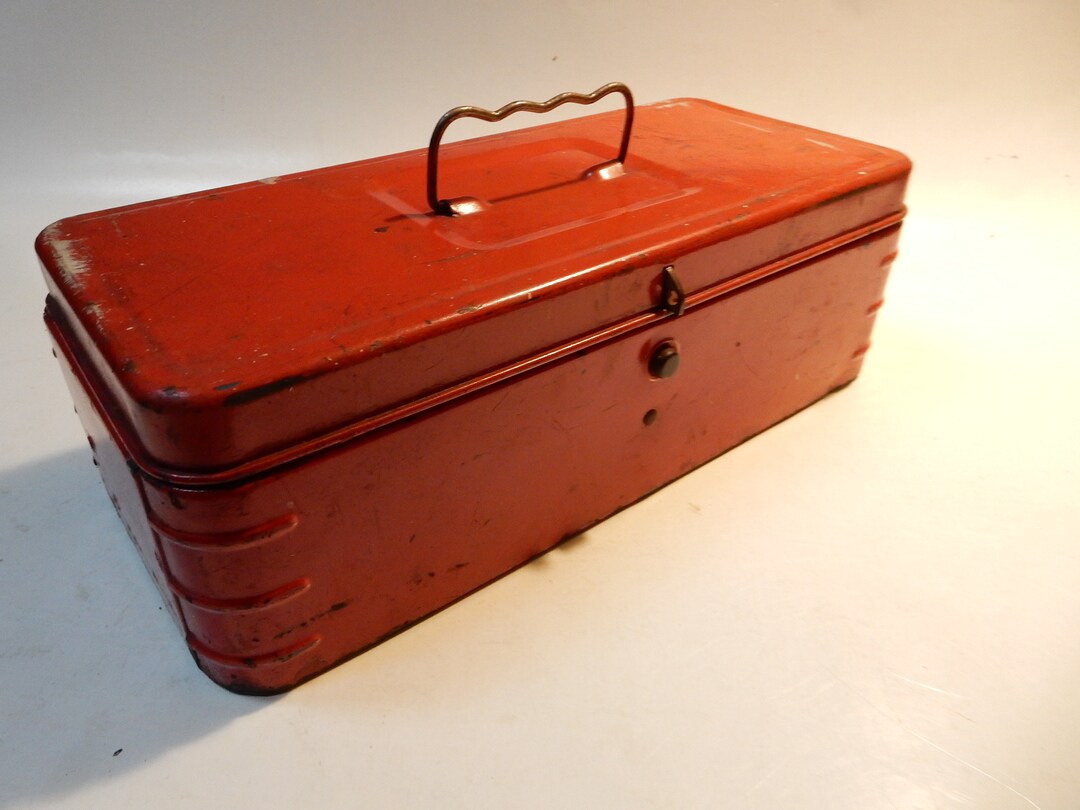 Vintage Red Tackle Box - Etsy