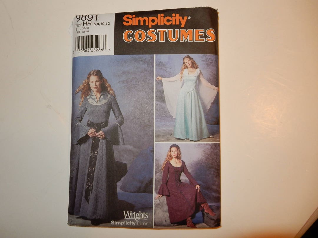 Simplicity 9891 Historical Dress Pattern Sizes 6, 8, 10, 12 - Etsy