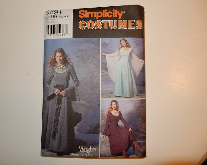Simplicity 9891 Historical Dress Pattern Sizes 6, 8, 10, 12 - Etsy