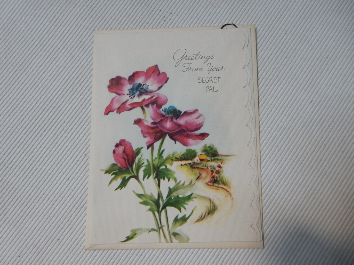 Vintage Gibson Secret Pal Greeting Card - Etsy