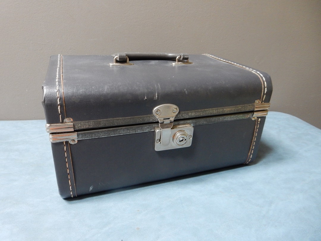 Dark Gray Cosmetic Suitcase - Etsy