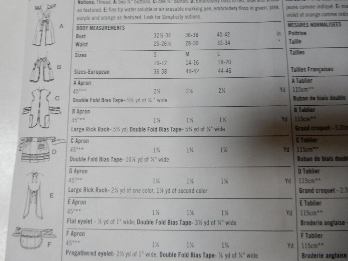 Simplicity 8720 Retro Apron Pattern - Etsy