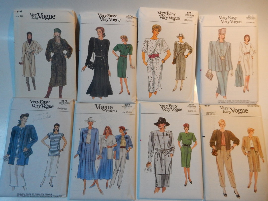 Your Choice of Vogue Pattern Size 14-18, Uncut - Etsy