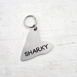 Shark Tooth Dog Tag, Teeth Sharky, Custom Two Sides, Customized Pet ID ...