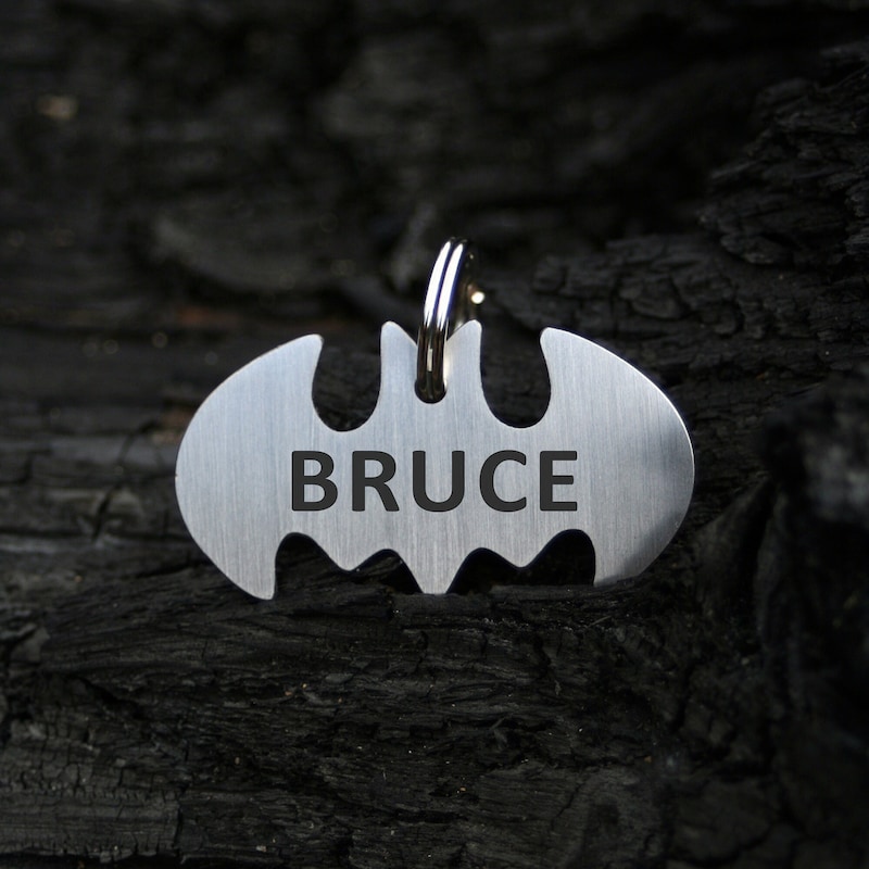 Small Bat Collar Tag - Etsy