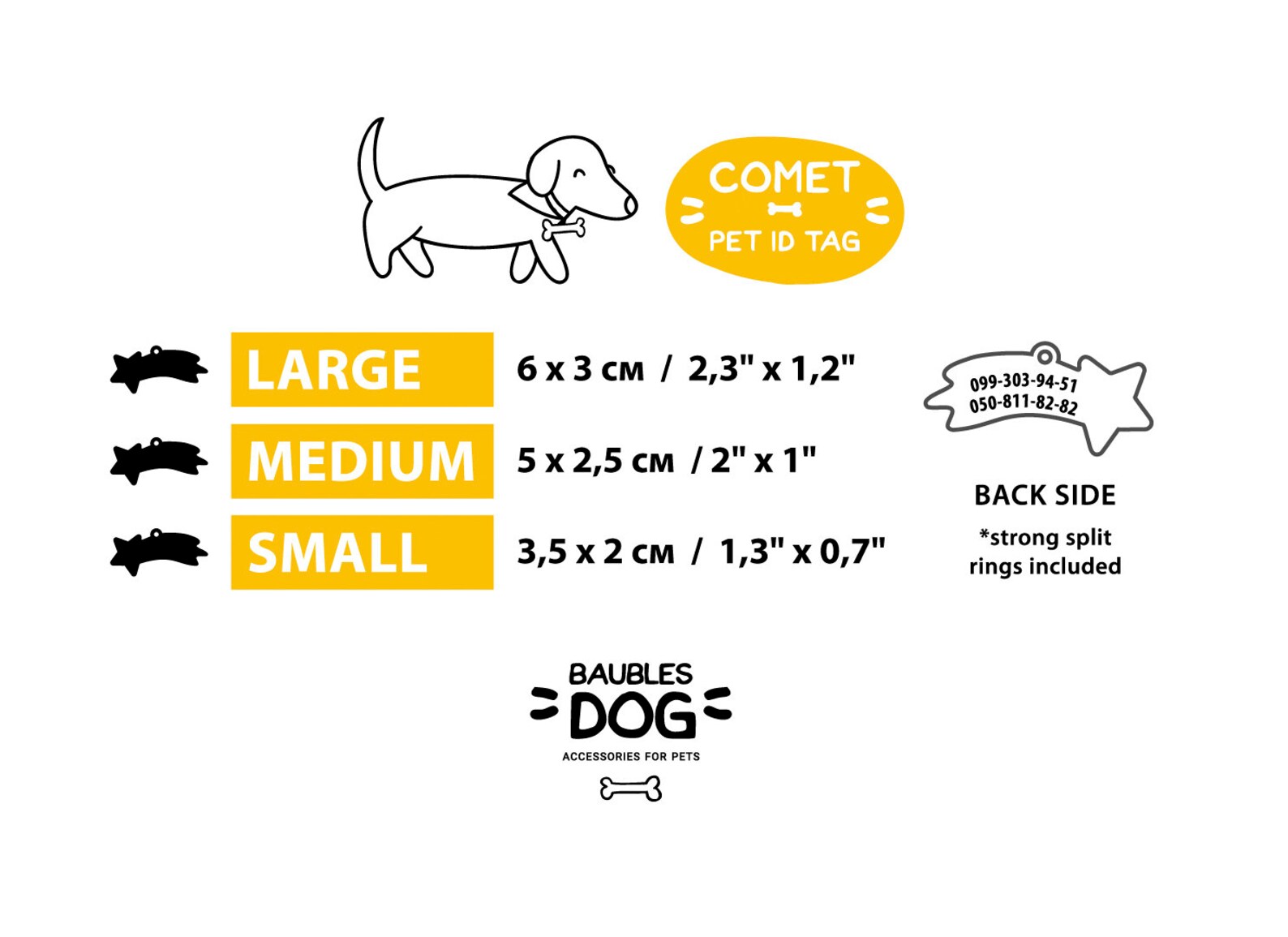 Comet Dog Tag Shooting Star Id Tag Star Id Tag - Etsy