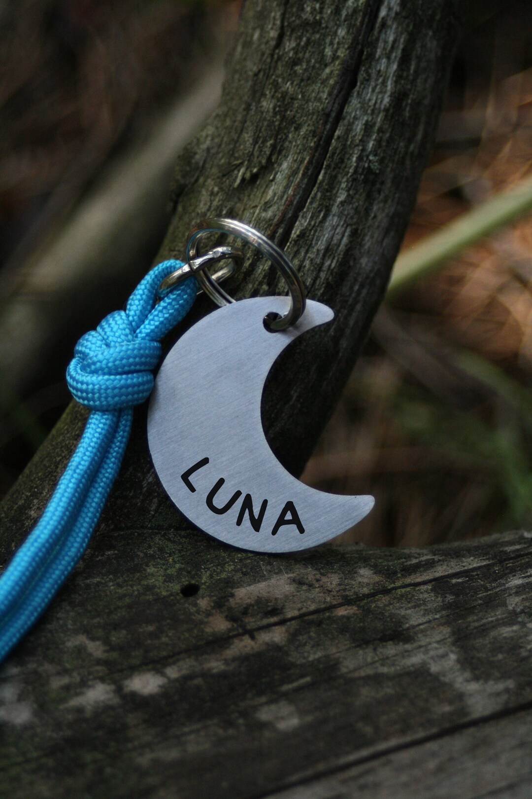 Luna Moon Lalune Dog Tag, Space Id Tag, Deep Engraving - Etsy