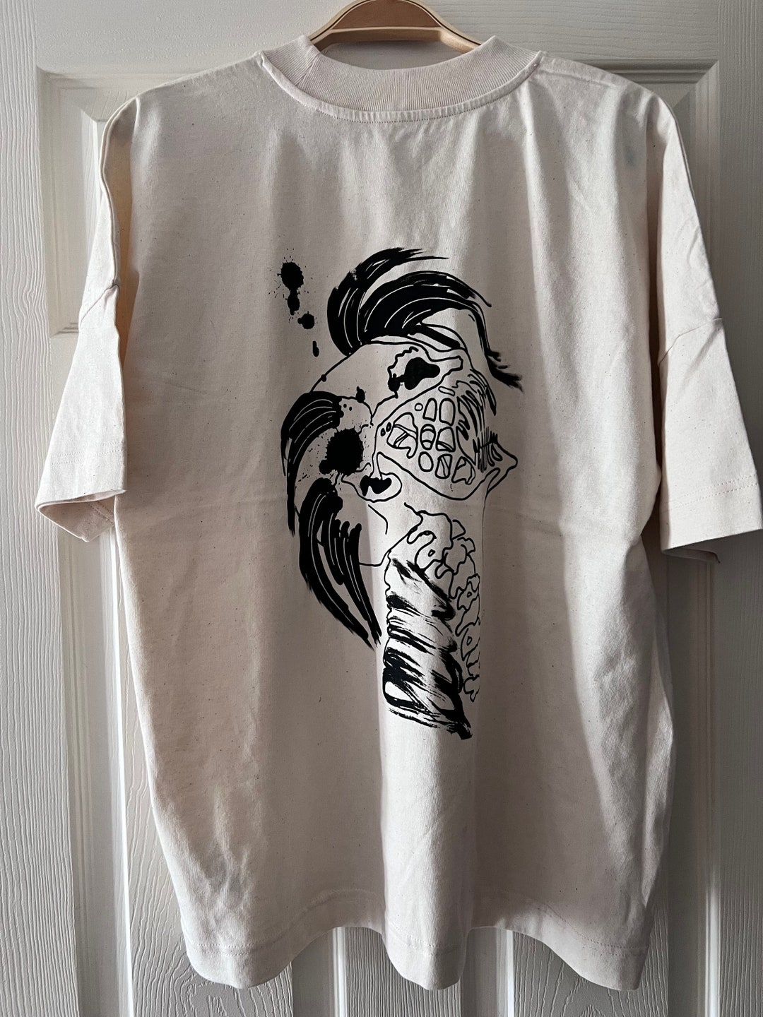 Scream - Cream Colour Tshirt Inspired by Tattoo Design. - Etsy