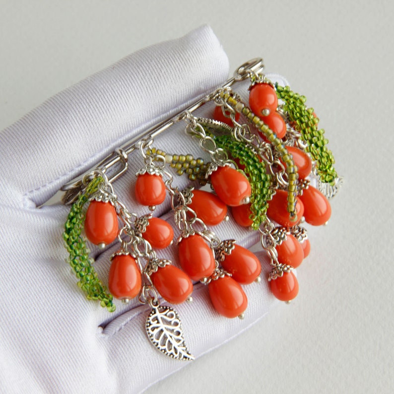 Large Berry Pin Fruit Brooch, Safety Pin Brooch Plant Pin for Women - Etsy