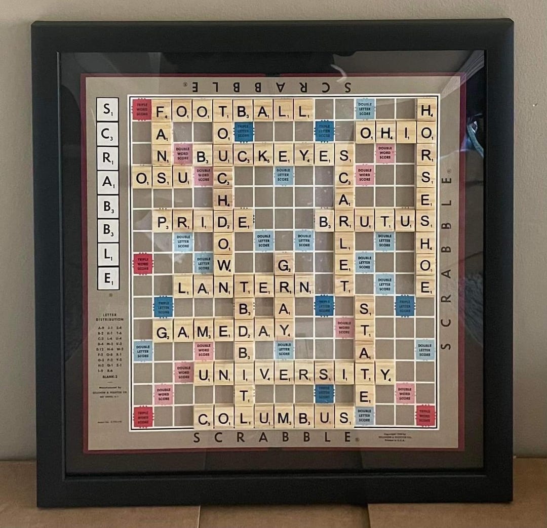 Ohio State University - OSU - Custom Scrabble Board, Football, Fan Art ...