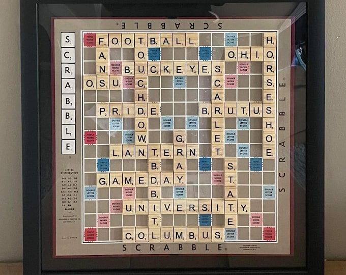 Ohio State University - OSU - Custom Scrabble Board, Football, Fan Art, Man Cave, Game Room - Etsy