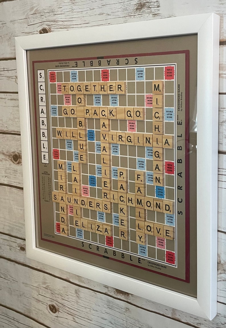 Custom Framed Scrabble Boards Personalized Gift Vintage - Etsy