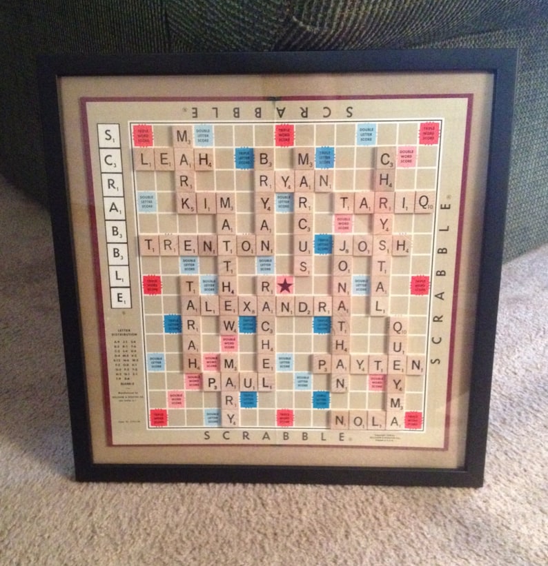 Framed Scrabble Boards Custom Made Personalized - Etsy