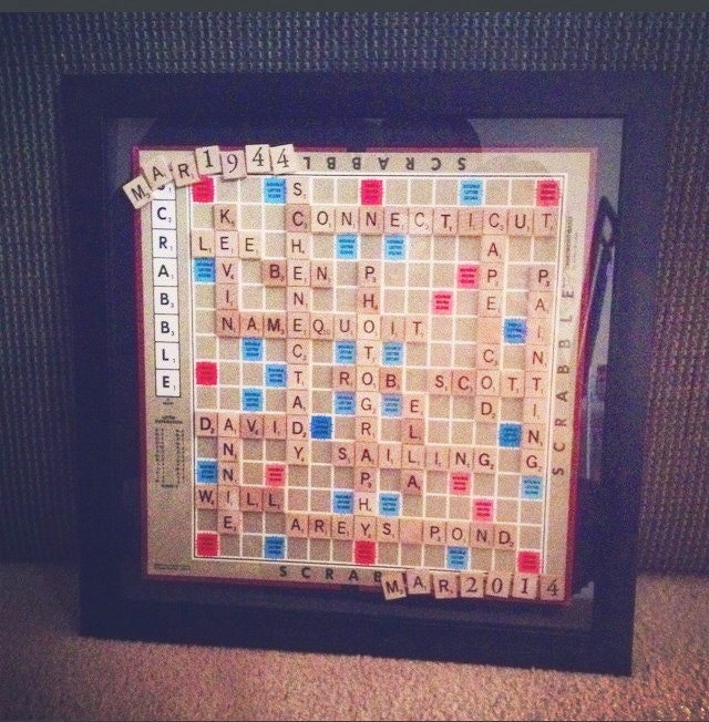 Custom Framed Scrabble Boards Personalized Gift Vintage - Etsy