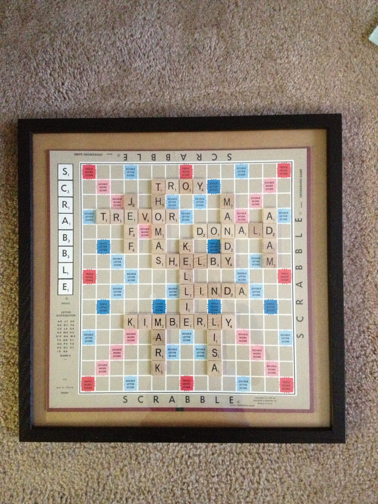 Framed Scrabble Boards Custom Made Personalized - Etsy