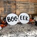 Boo Eek Round Wood Set 3D Wood Signs Halloween Sign Mini - Etsy