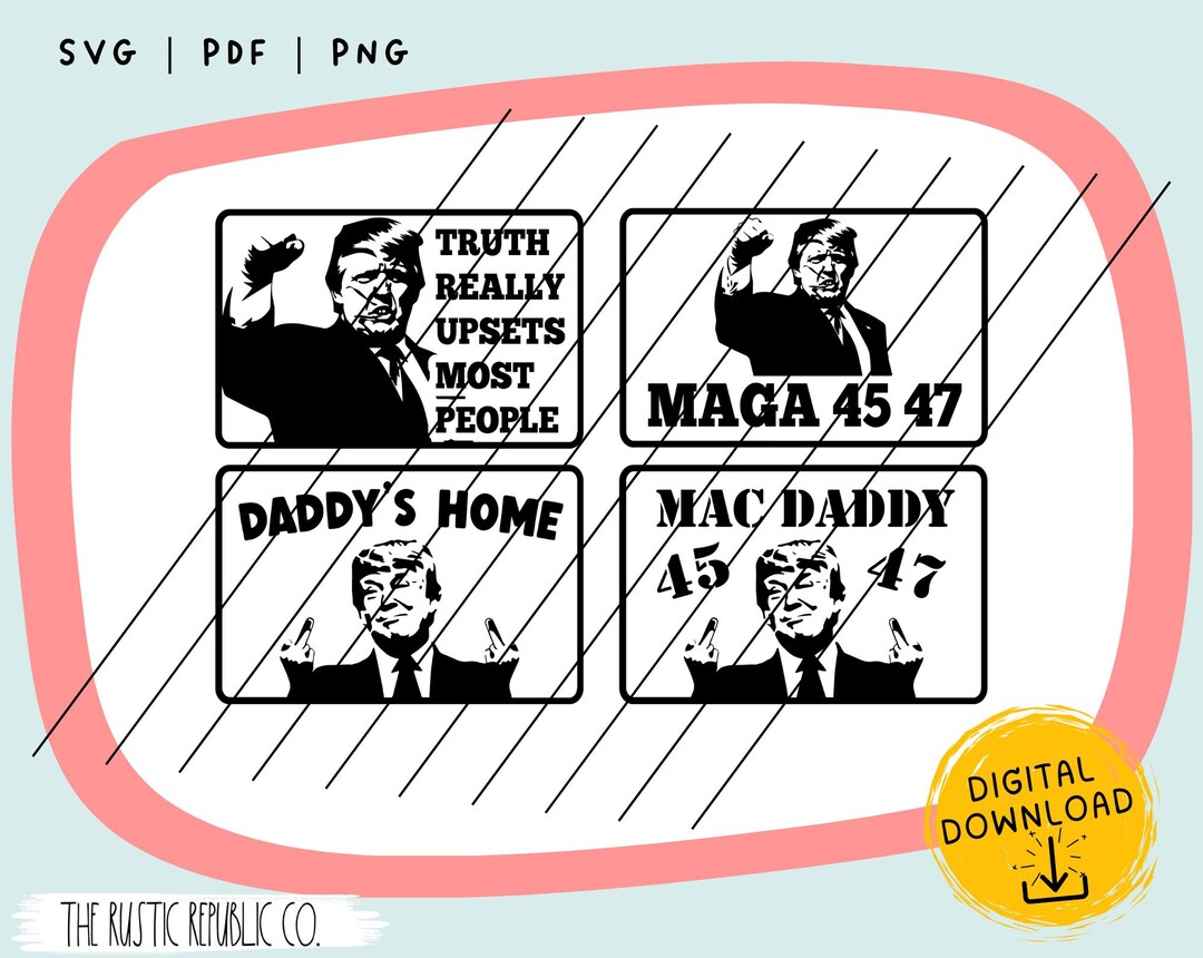 Trump 2024 Svg Bundle, Trump Shirt Svg, Trump Mug Shot SVG, Trump ...