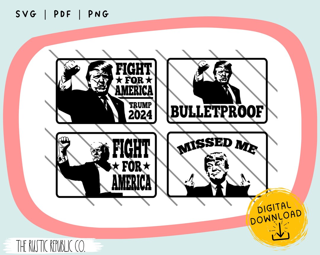 Trump Svg Bundle, Trump Shirt Svg, Trump Mug Shot SVG, Trump American ...
