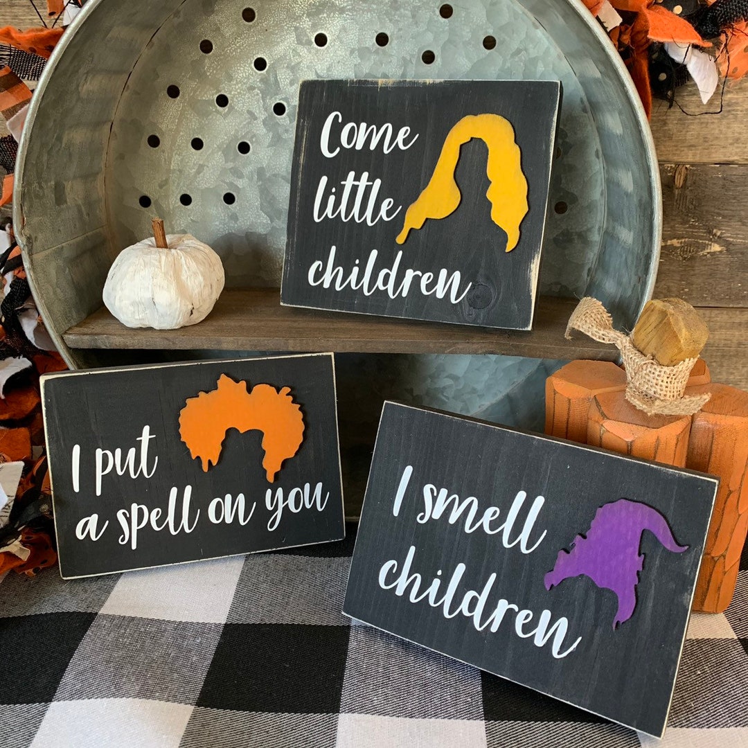 Hocus Pocus Witches 3D Wood Signs | Halloween Sign | Small Wood Sign ...
