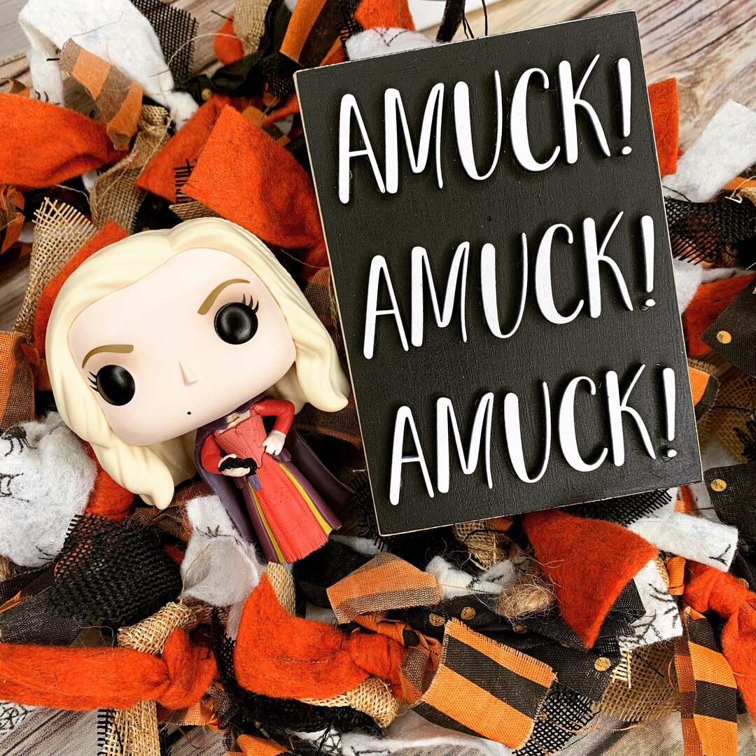 Amuck Amuck Amuck 3D Hocus Pocus Wood Sign | Halloween Sign | Mini Wood ...