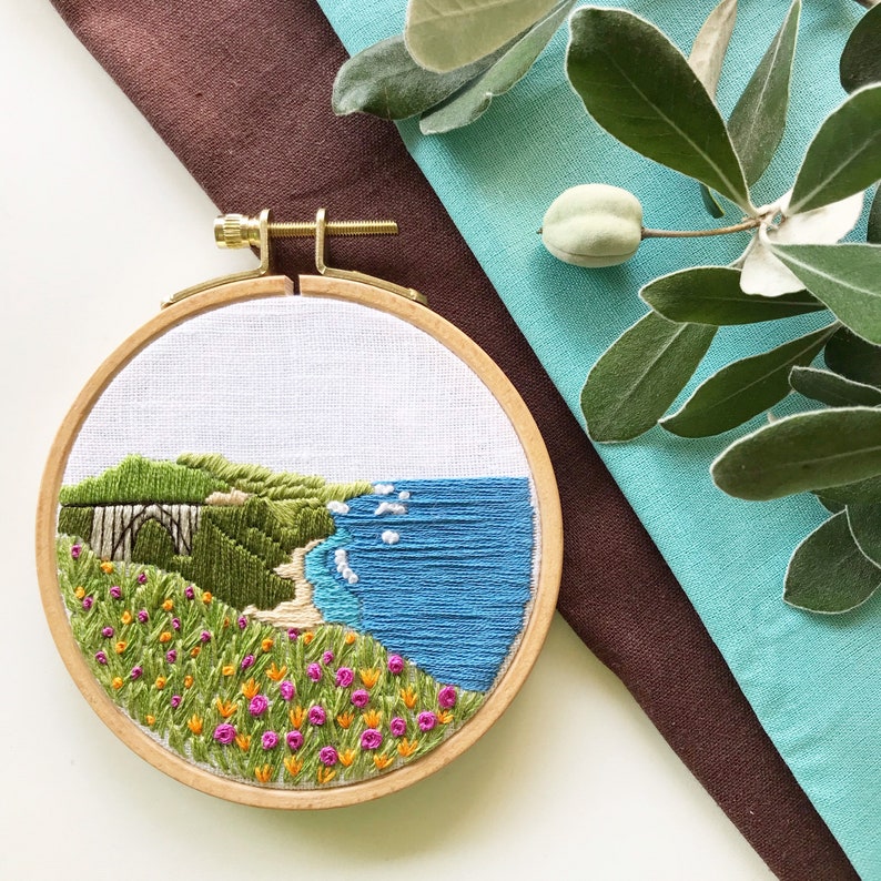 Big Sur California Hand Embroidery Pattern PDF - Etsy UK