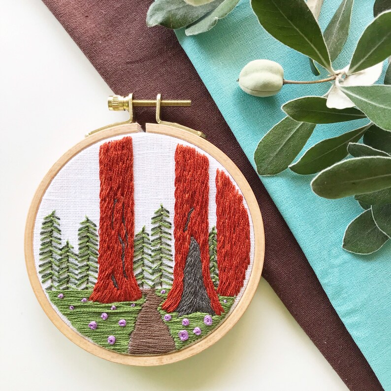 Sequoia Grove Hand Embroidery Pattern PDF - Etsy