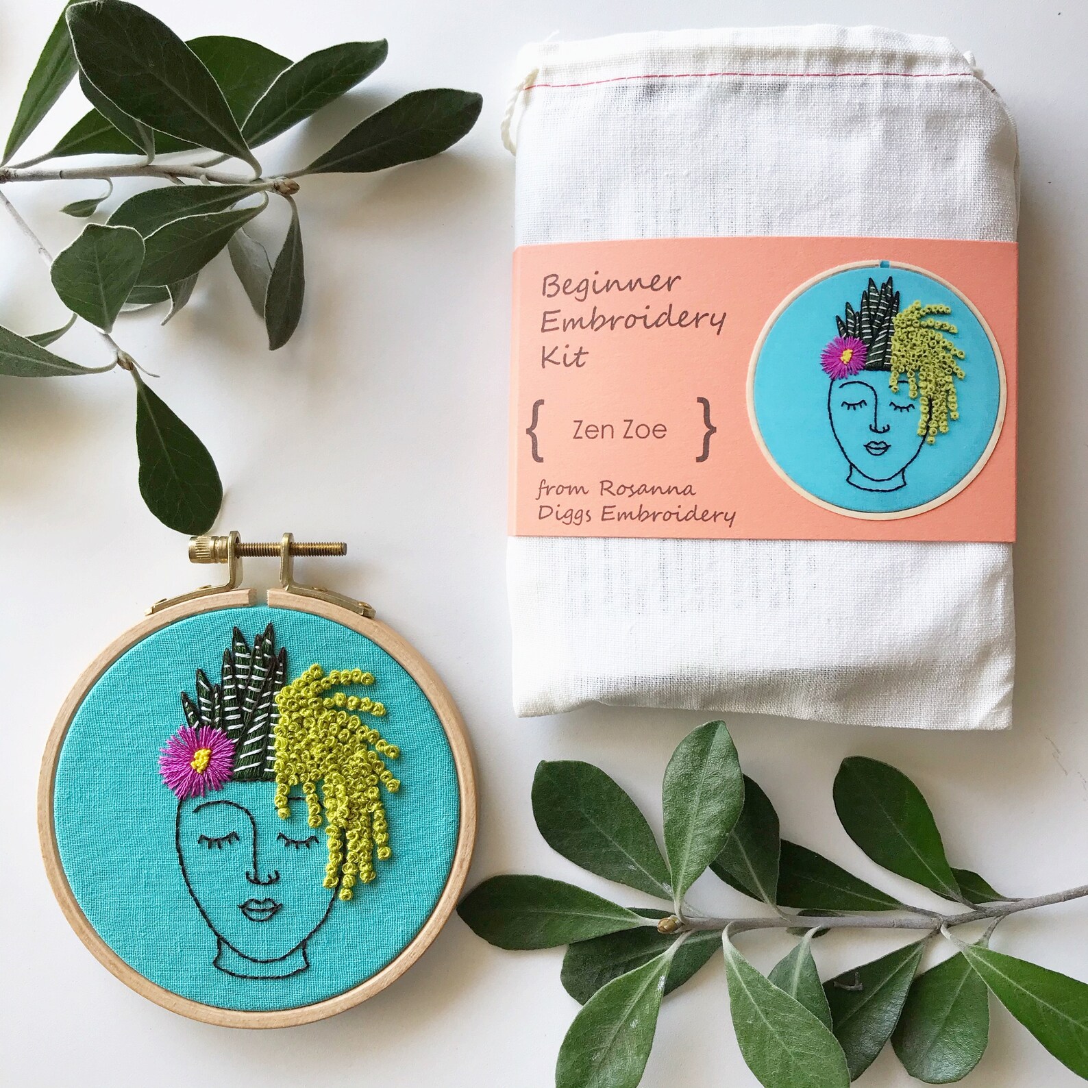 Hand Embroidery Pattern PDF Plant Lady Zen Zoe Embroidery - Etsy