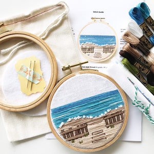 A Day at the Beach Hand Embroidery Pattern PDF - Etsy