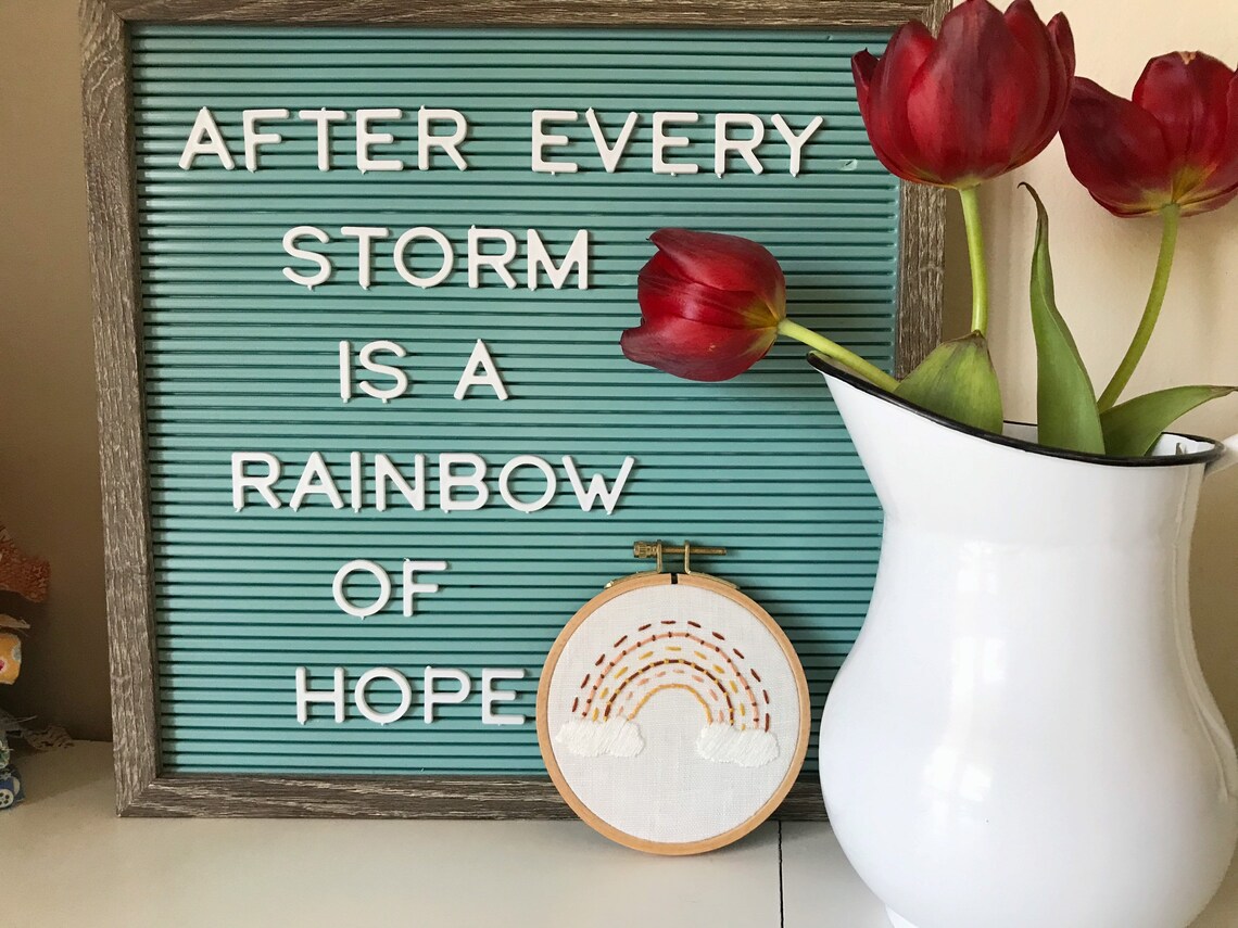 Earth Rainbow, Beginner Hand Embroidery Pattern PDF, DIY Hoop Art - Etsy