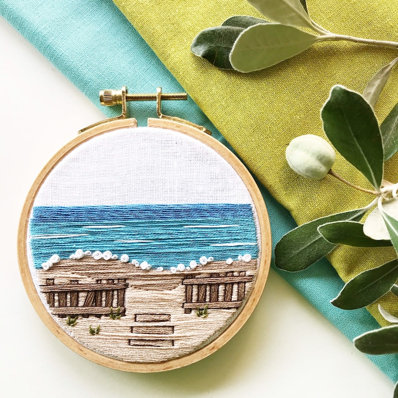 A Day at the Beach Hand Embroidery Pattern PDF | Etsy