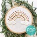 Earth Rainbow, Beginner Hand Embroidery Pattern PDF, DIY Hoop Art - Etsy