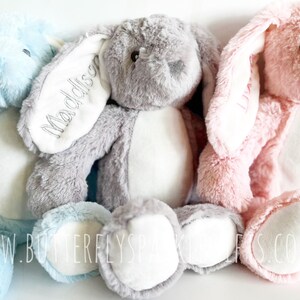 Personalised Easter Bunny Soft Toy - Embroidered Eastergift - Etsy UK