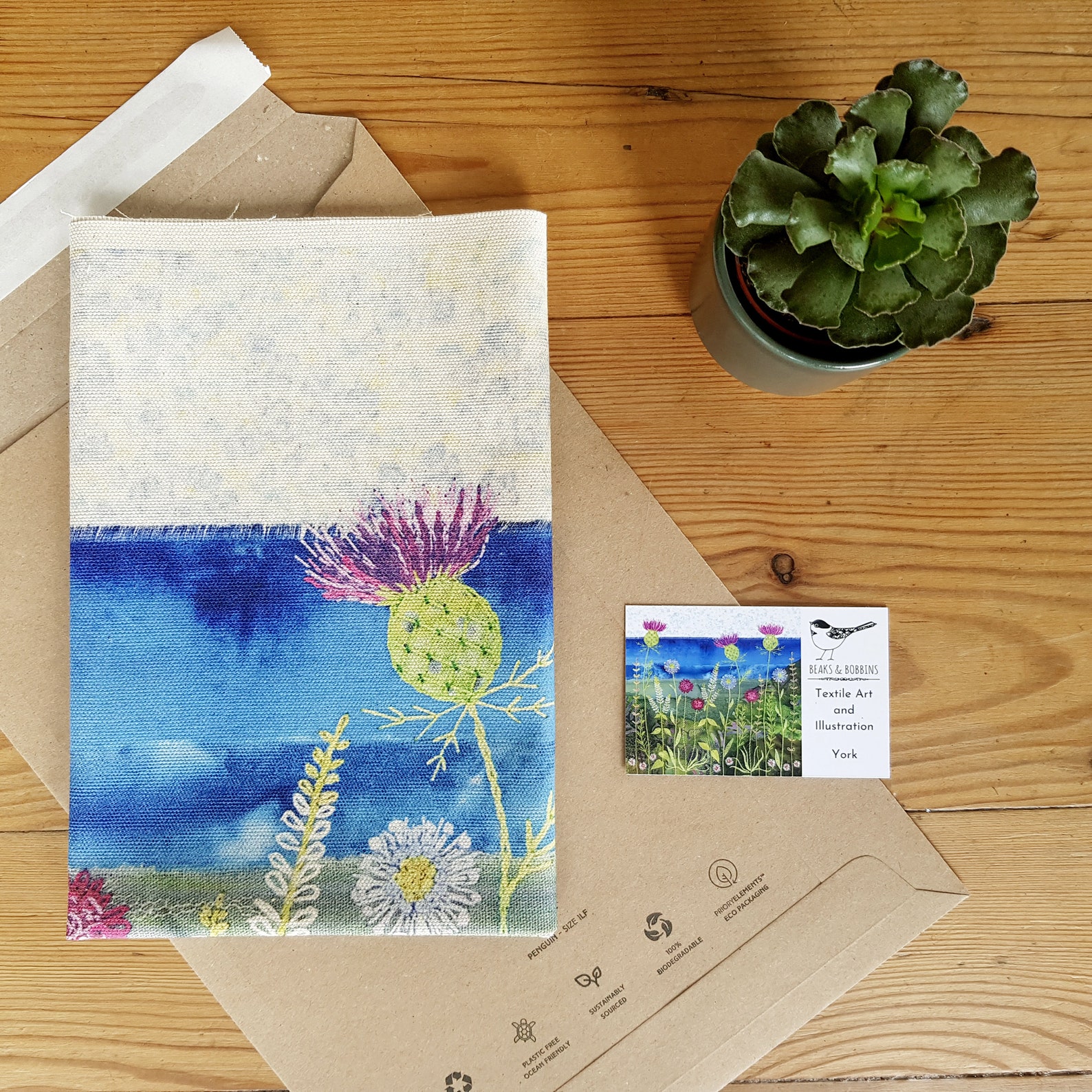 Fabric Panel Floral Coastal Print Organic Cotton - Etsy