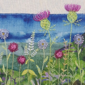 Floral Embroidery Kit - 'cornish Coast' - Modern Hand Embroidery - Etsy