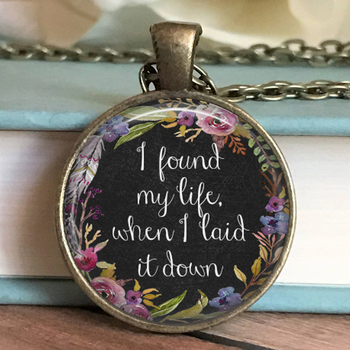 I Found My Life Necklace Salvation Gift Scripture Necklace | Etsy