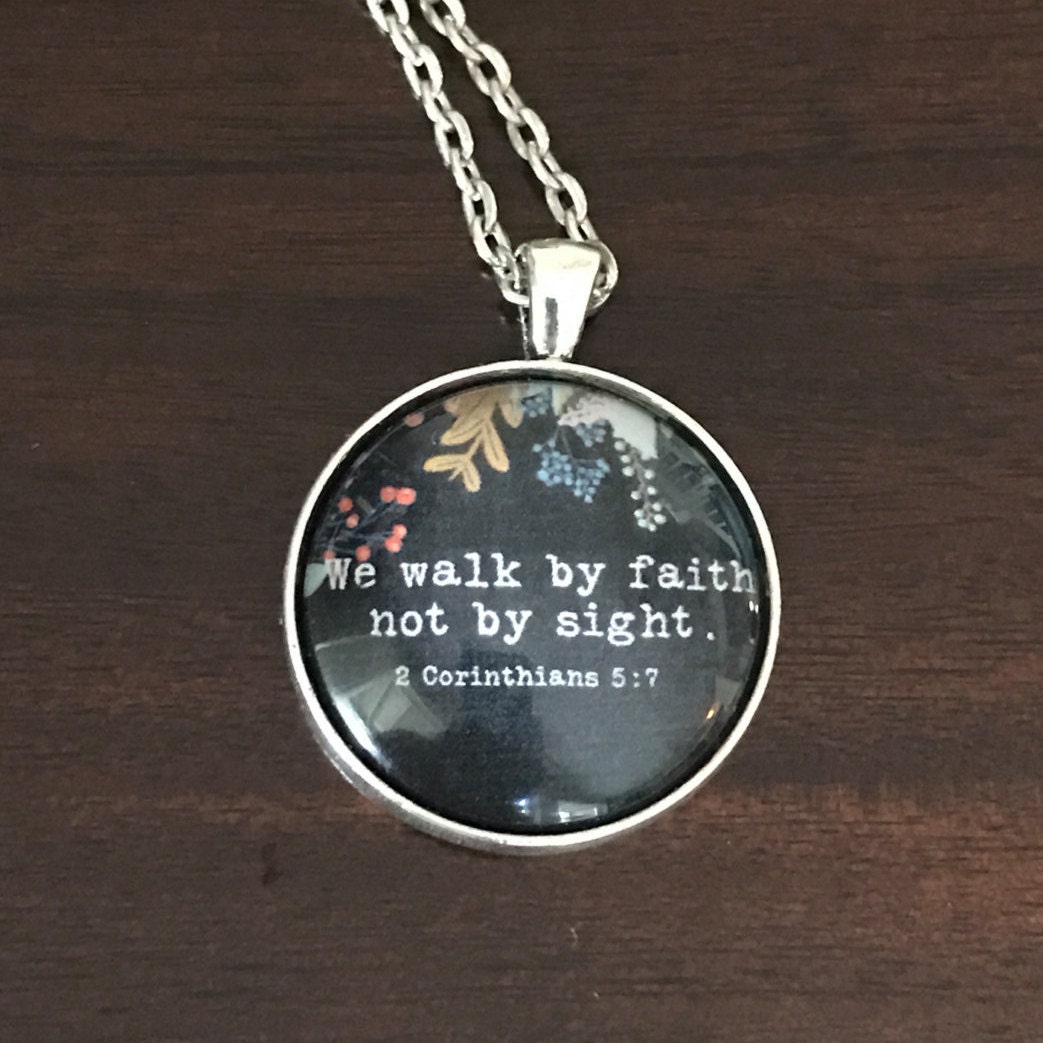 Faith Necklace Gift for Her Scripture Necklace Bible | Etsy