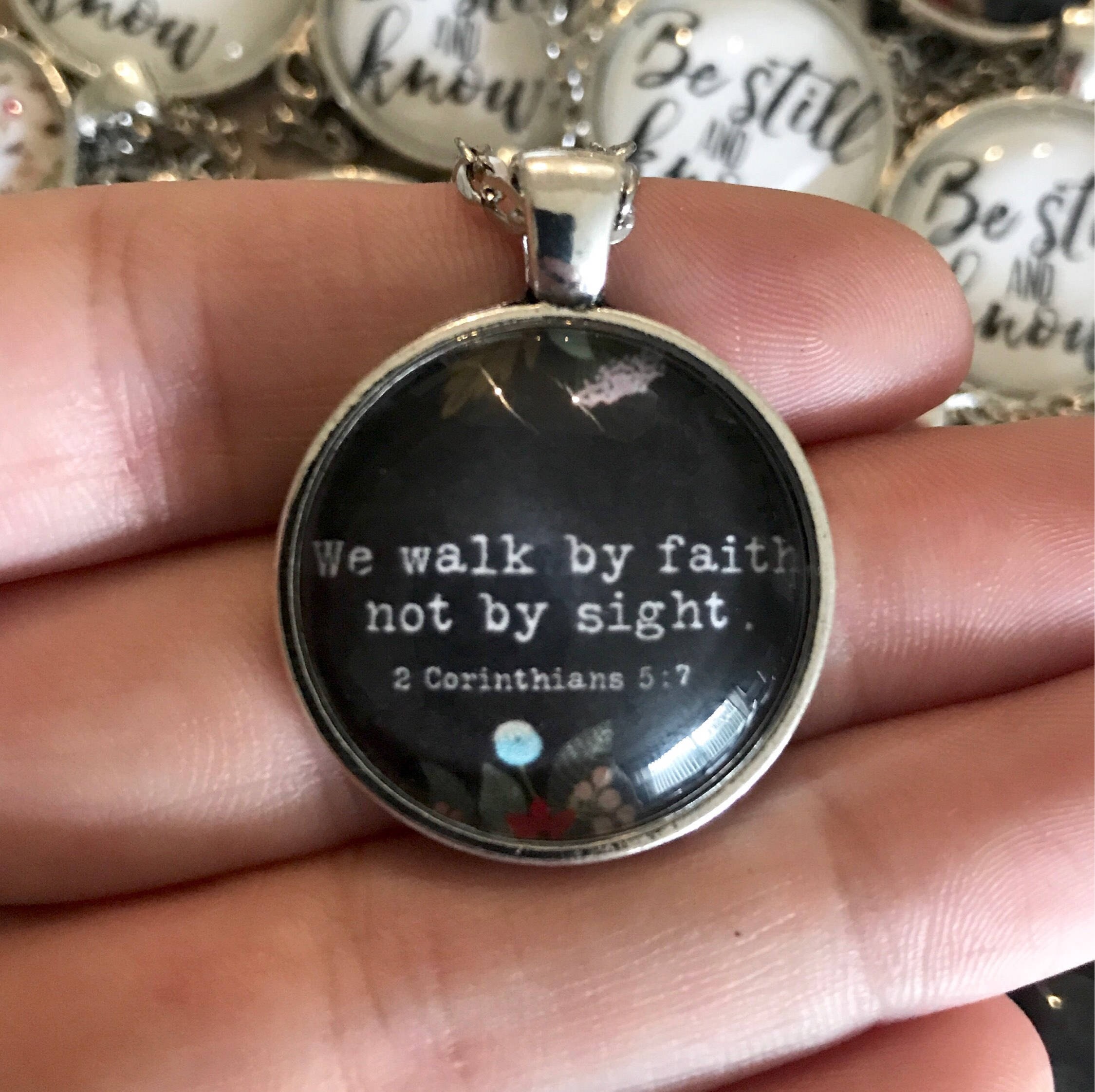 Faith Necklace Gift for Her Scripture Necklace Bible | Etsy