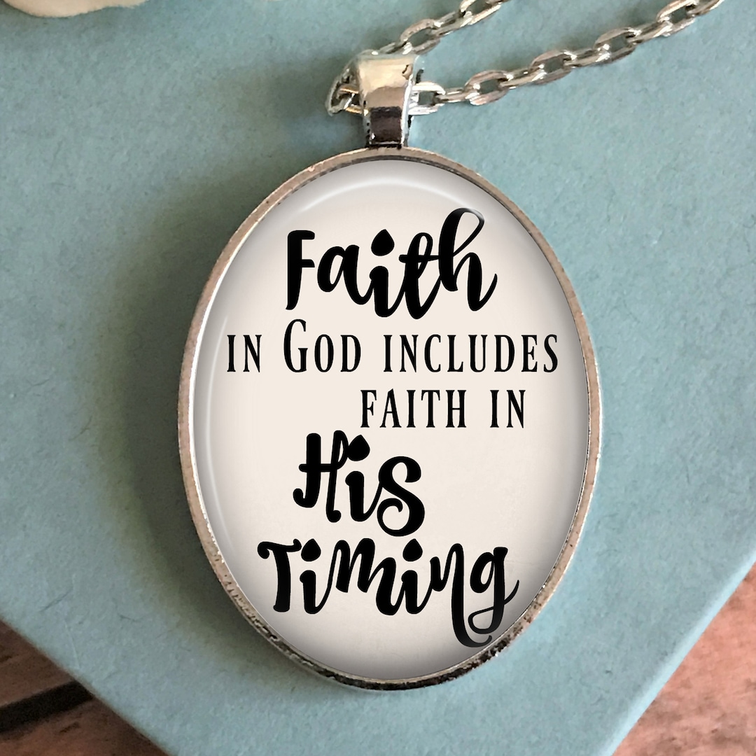 God's Timing Necklace - Hymn Pendant - Bible Verse Necklace - Jewelry ...