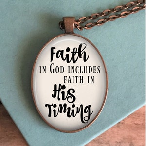 God's Timing Necklace - Hymn Pendant - Bible Verse Necklace - Jewelry ...