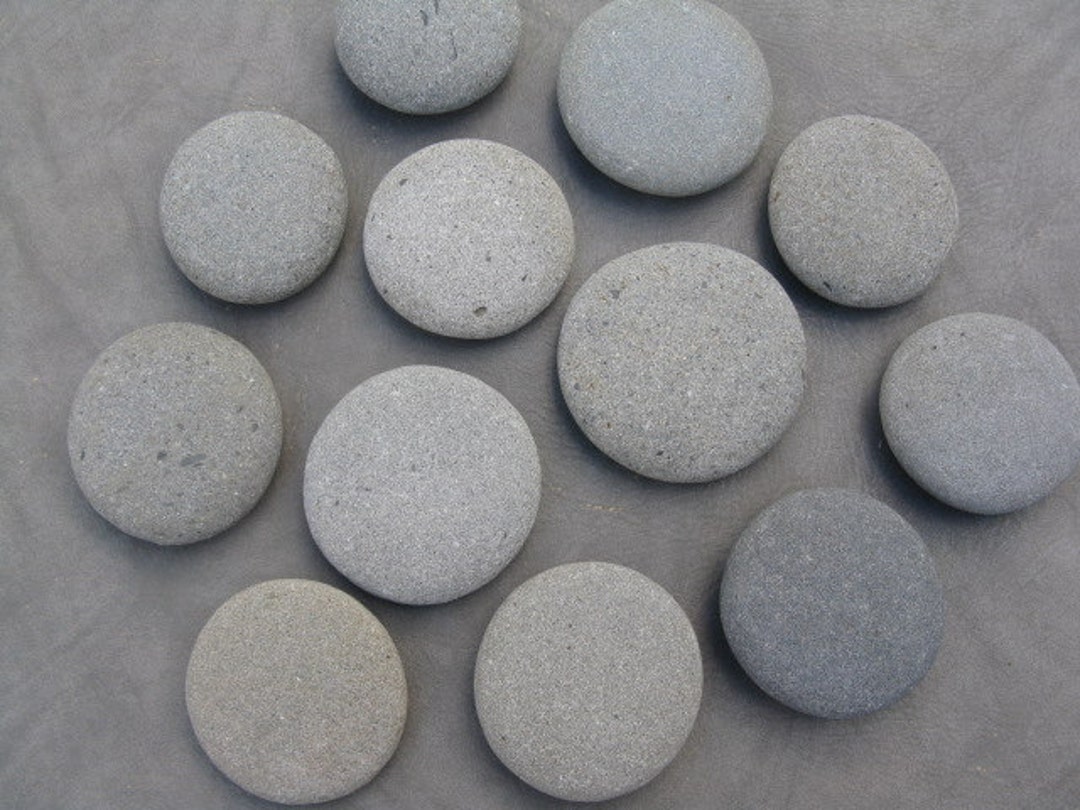 10 Large Round Stones 3.25"- 4" Smooth,flat, Round,beach Stones ...