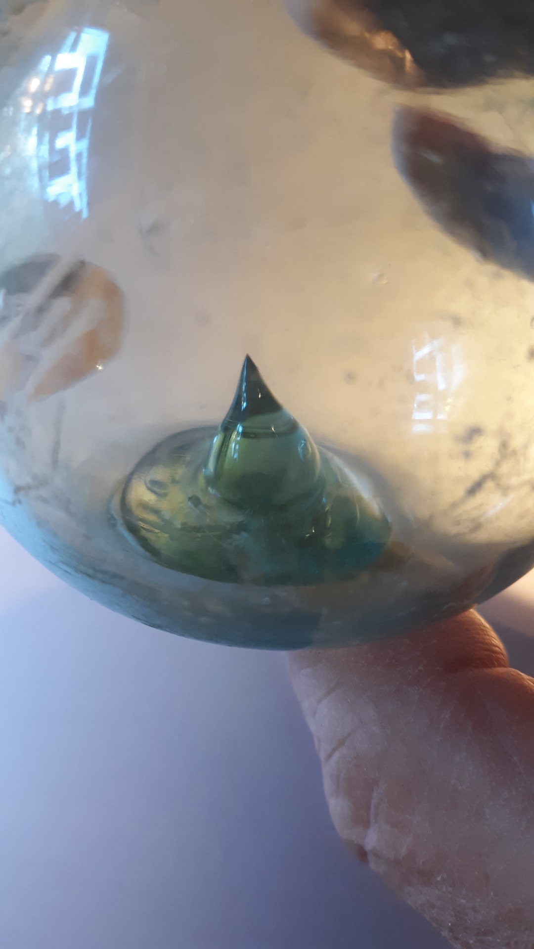 2.75 Aqua Hersey Kiss Glass Fishing Float Marked,, Collectable, Antique ...