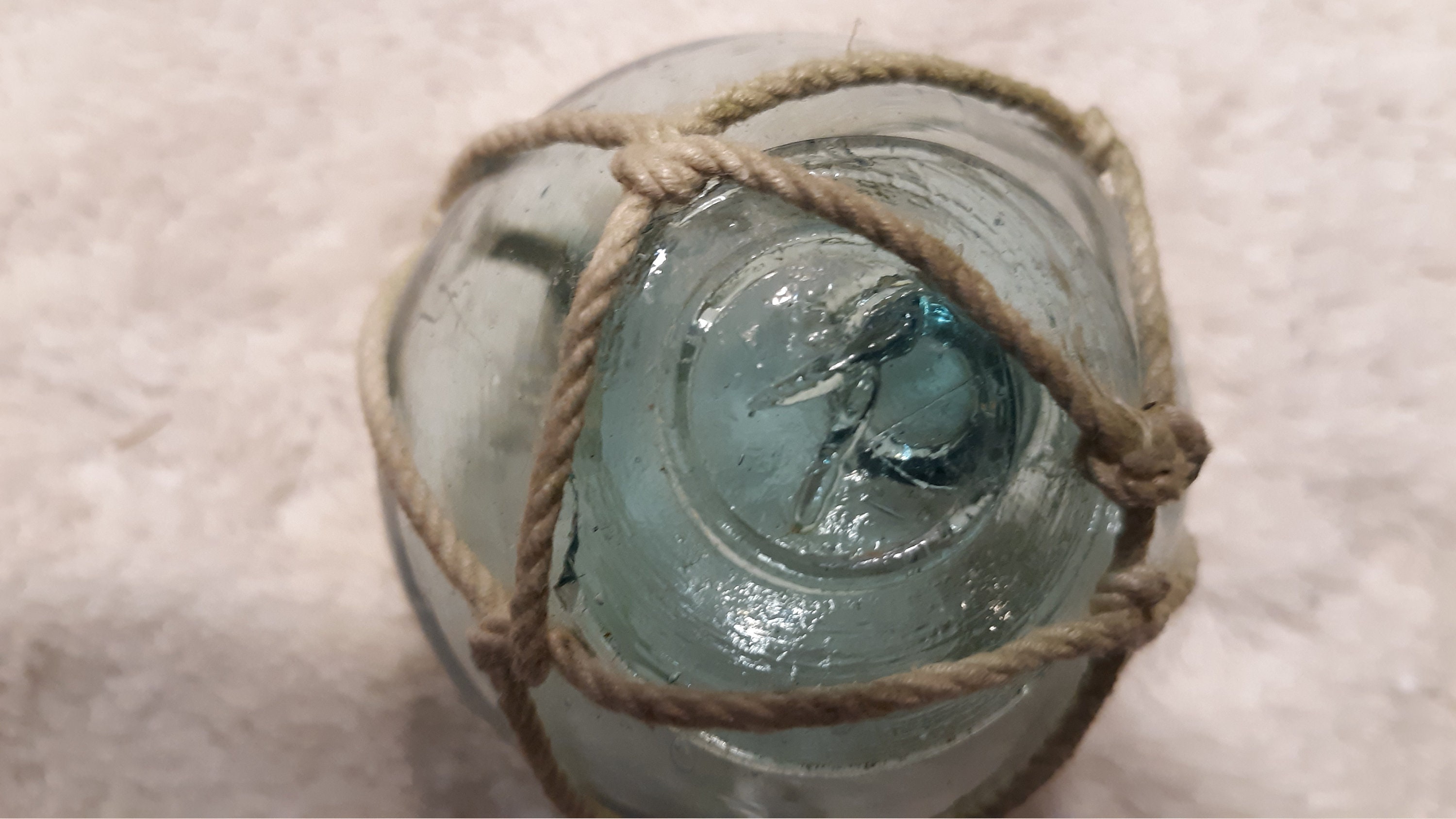 2.25"wp#351 Blue Green Glass Fishing Float, Collectable, Antique, Beach ...