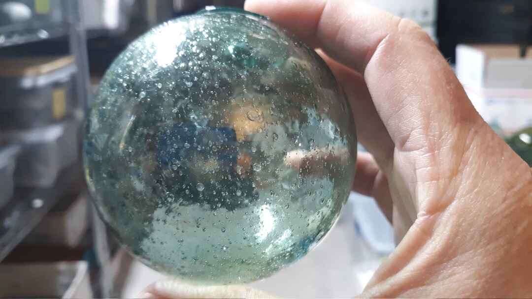 2.5 Japanese Bubbled Glass Fishing Float, Collectable, Antique, Beach ...