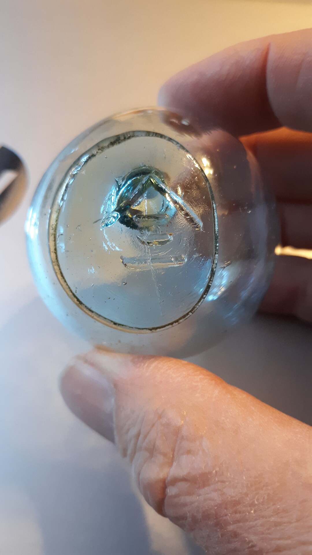 2.25 WP 42 Light Aqua Glass Fishing Float Marked, Collectable, Antique ...