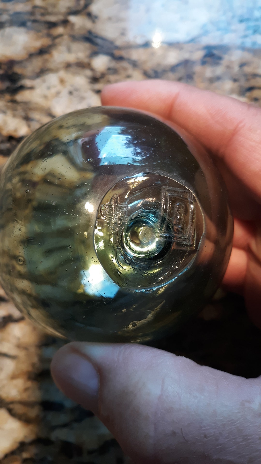 3.25"wp#123 Lite Green Glass Fishing Float, Collectable, Antique ...