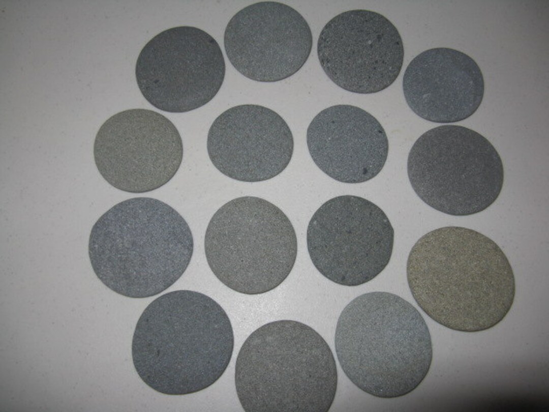 20 Round Stones 2.5"-3" Smooth, Flat, Round Rocks, Mandala Stones ...