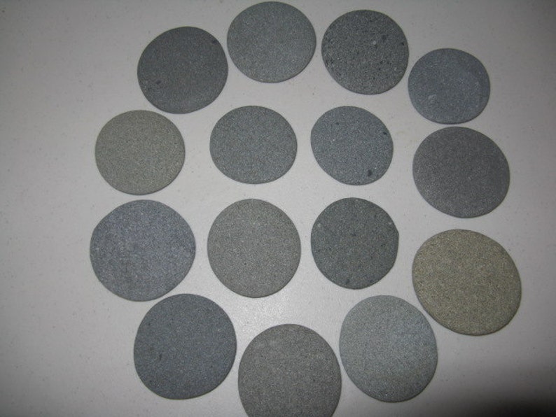 20 Round Stones 2.5"-3" Smooth, Flat, Round Rocks, Mandala Stones ...