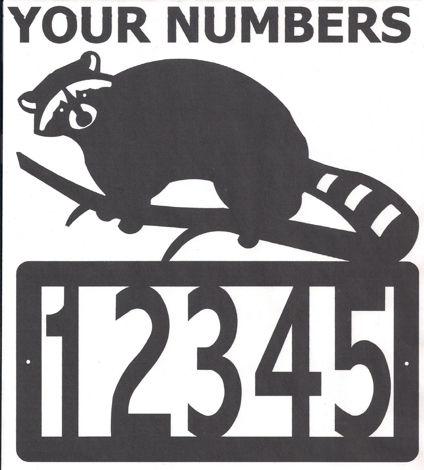 Custom Raccoon Address Metal Sign - Etsy