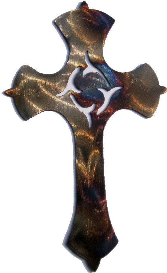 Christian Cross Metal Wall Decor | Etsy